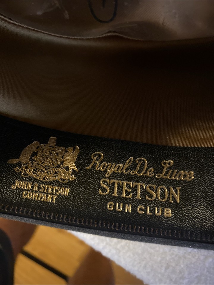 Vintage Stetson Royal De Luxe Felt Fedora Hat “The Gun Club” Size 7 | eBay