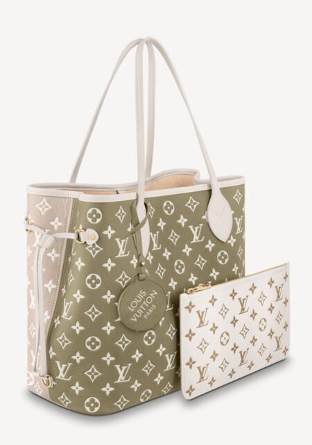 Louis Vuitton Neverfull Tote MM Brown Monogram Embossed Canvas for sale ...