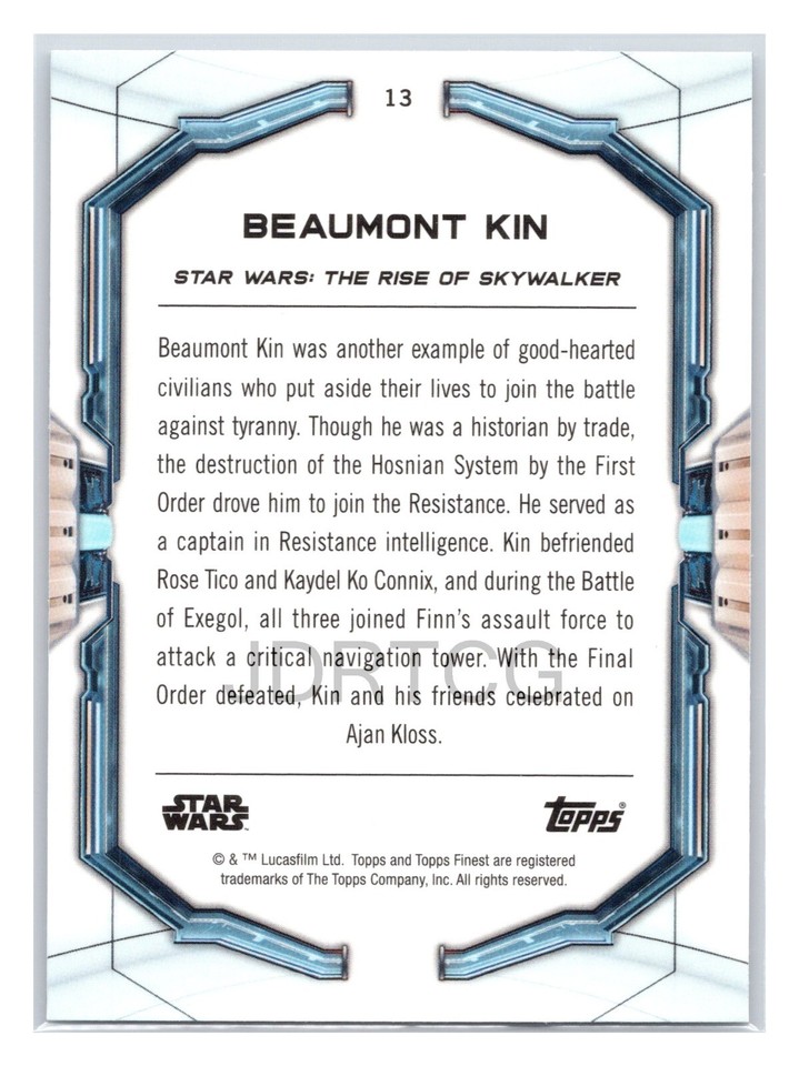 2022 Star Wars Topps Finest Silver Base #13 Beaumont Kin | eBay