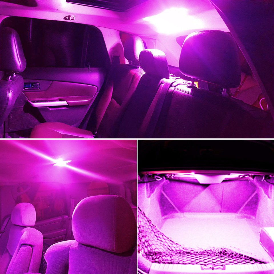 20x T10 2825 168 194 Pink/Purple 5SMD LED Interior Dome Map Reading ...