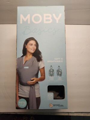 *NEW In BOX* Moby Wrap Elements Baby Wrap Carrier - Asphalt Gray 8-33 ...
