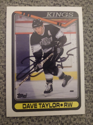 Dave Taylor Los Angeles Kings Topps 1990-91 #314 autographed W/ LOA ...