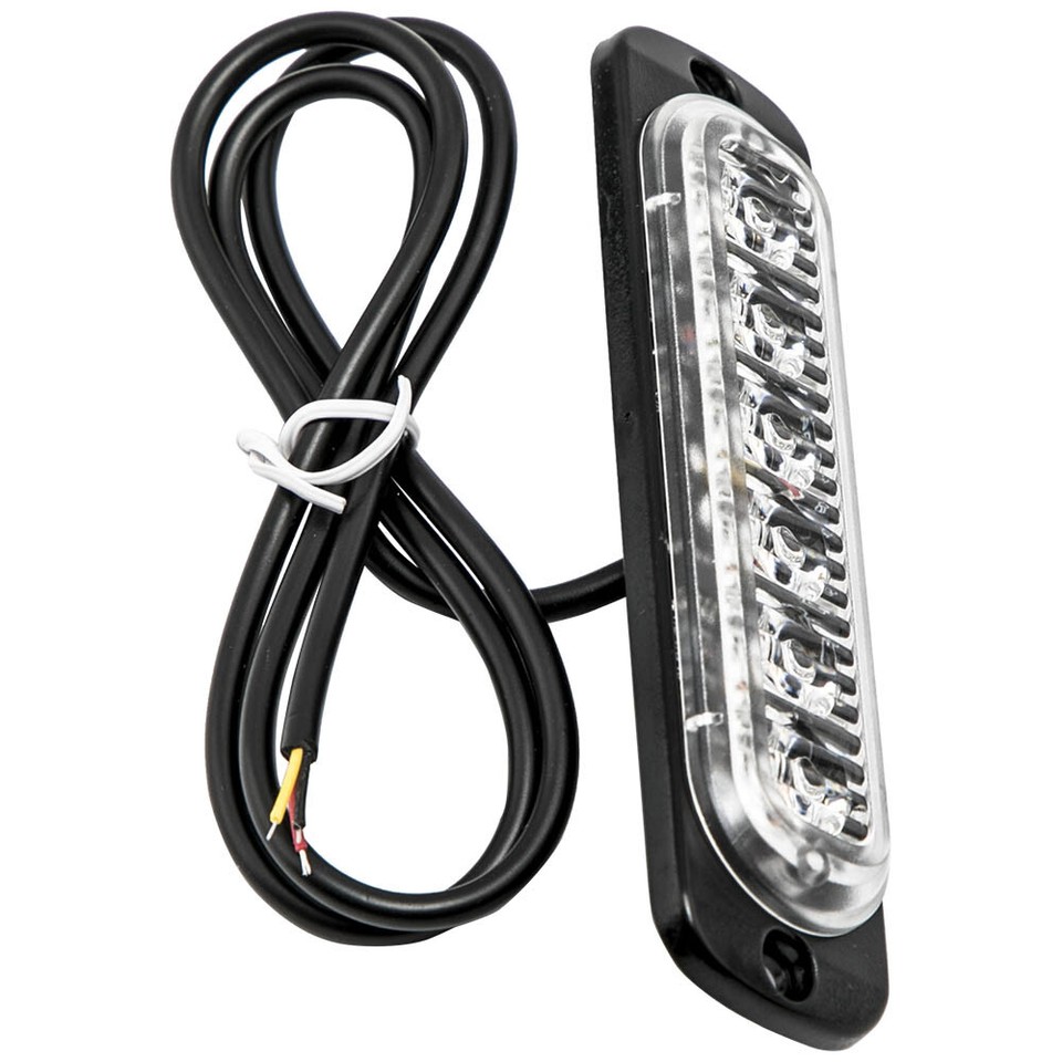 Set of 8 Emergent Light 6 LED Flash Strobe Warning Beacon Lamp for ATV ...