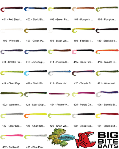 Big Bite Baits Ring Disc Worm (RW) Pick Any 33 Colors 4 Inch Soft Plastic Lures | eBay