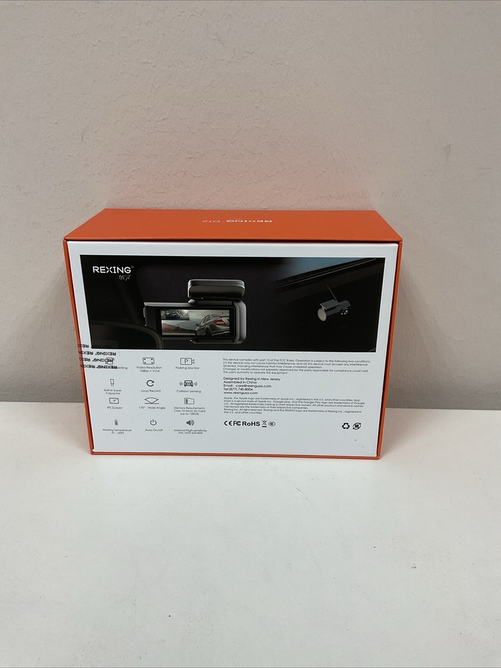 Rexing DT2 1080p, Collision Sensing, Wide Angle, W/ Mic Front And Rear ...