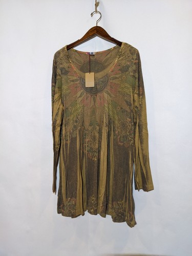 DB Sport Floral Sweater Screenprint NWT 1X caramel | eBay