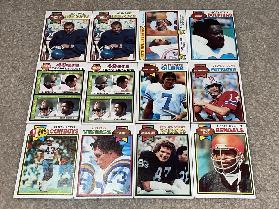 1979 & 1980 Topps Football HUGE (900) Card Lot Walter Payton OJ Simpson ...