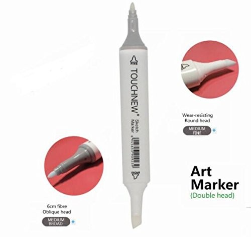 12 Colors Grayscale Art Marker Pen Double-Ended Sketch Markers Alcohol ...