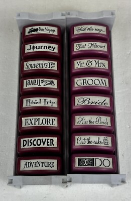 Self-Inking Stamp Set MessageStor Memory Making Wedding/Vacation | eBay
