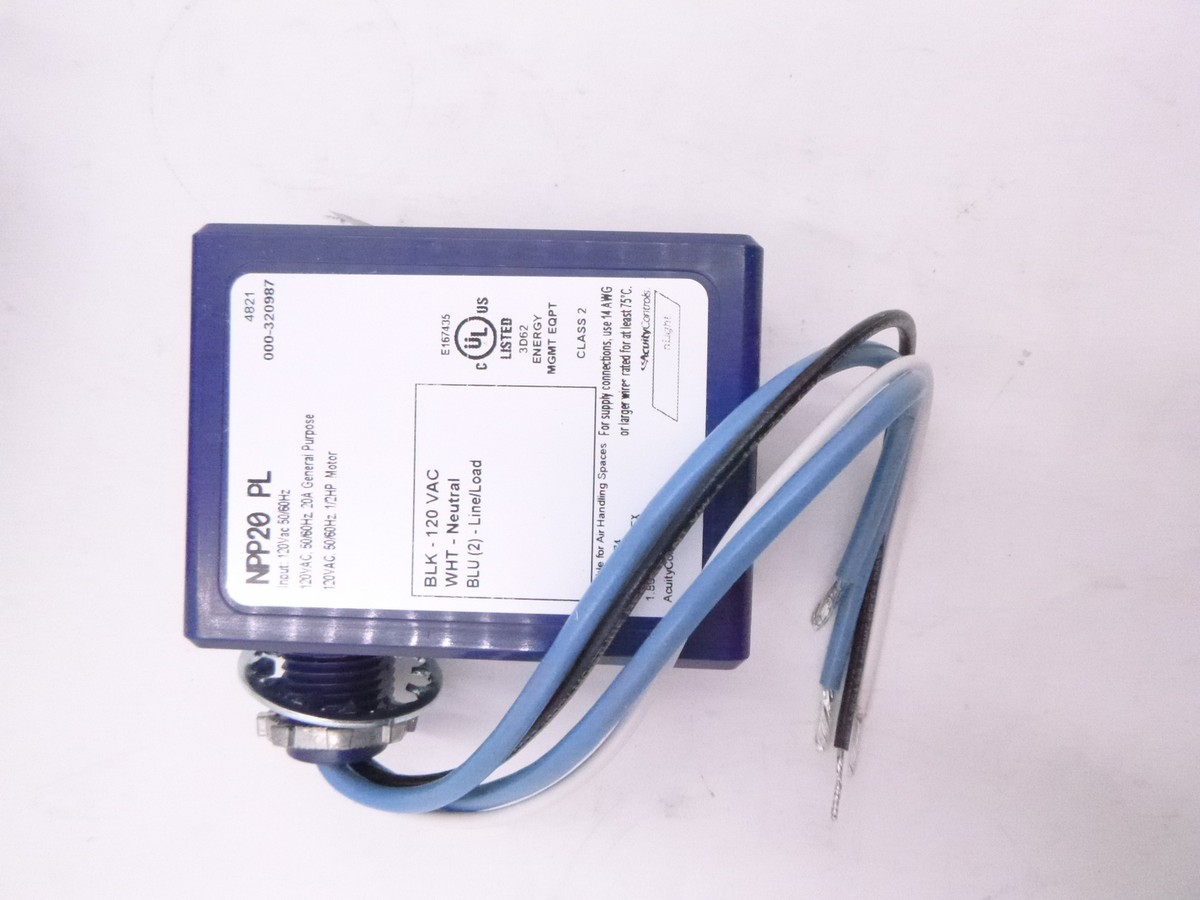 Acuity Controls NLight NPP20-PL Plenum 120V 20A Sensor Switch Plug-load ...