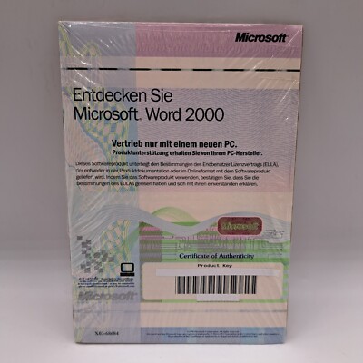 Microsoft Word 2000 + Product Key - OVP | eBay.de