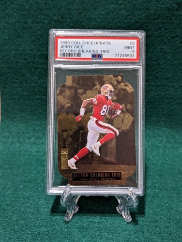 1996 Collector’s Choice Update Jerry Rice Record Breaking Trio 3 PSA 9 ...