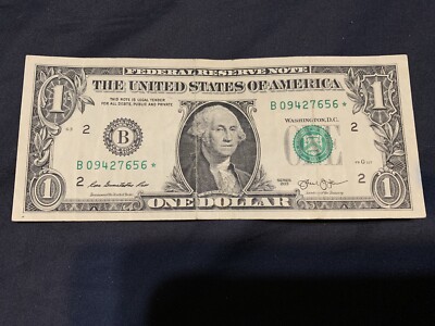 2013 1 dollar bill star note b | eBay