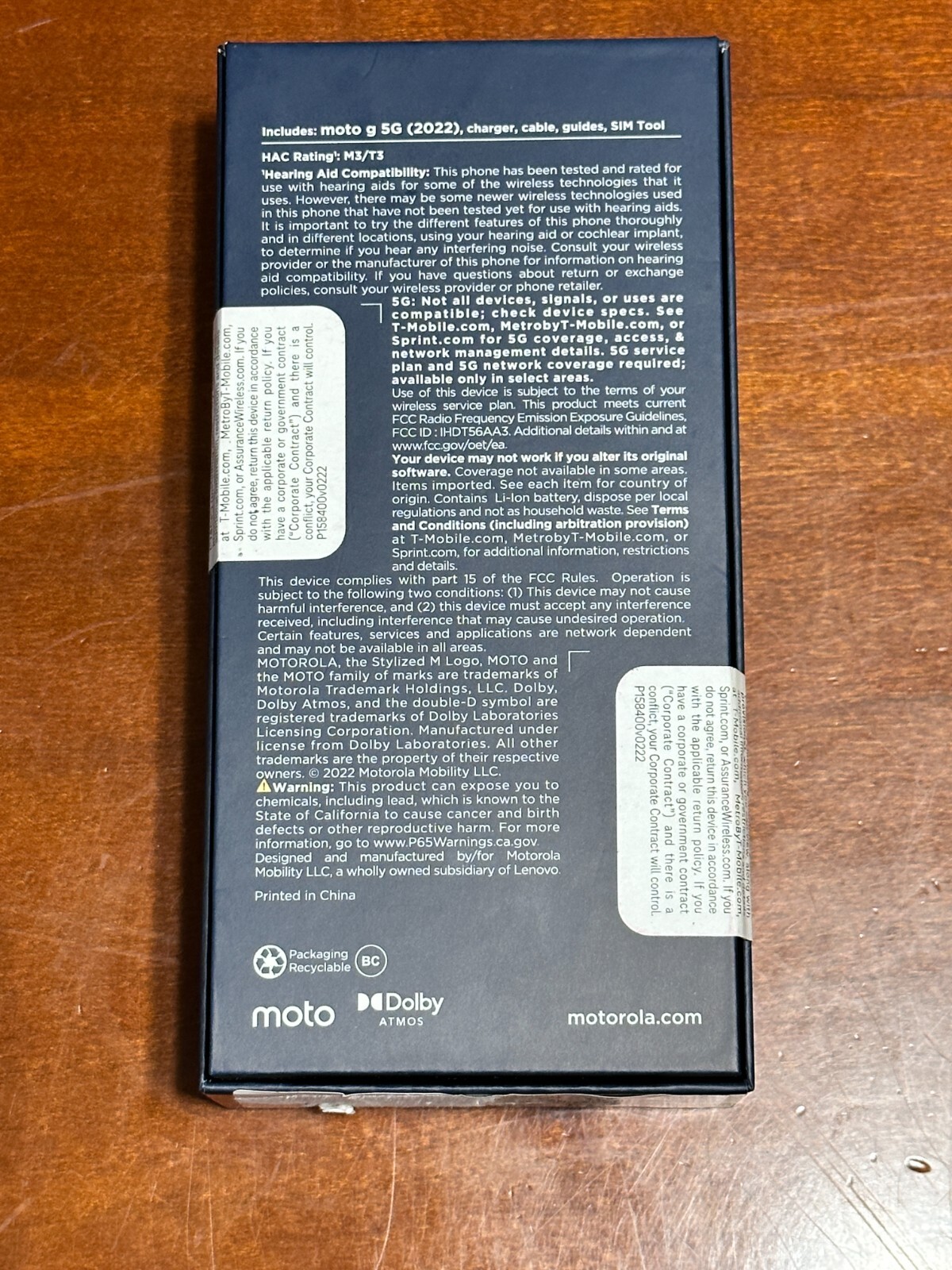 NEW Motorola Moto G 5G 64GB (T-Mobile Locked) Smartphone 2gen Sealed ...