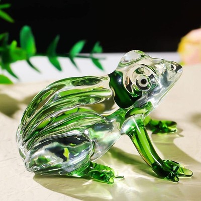 Frog Crystal Frog Ornament Crystal Pretty Glass Ornament Frog Ornament ...