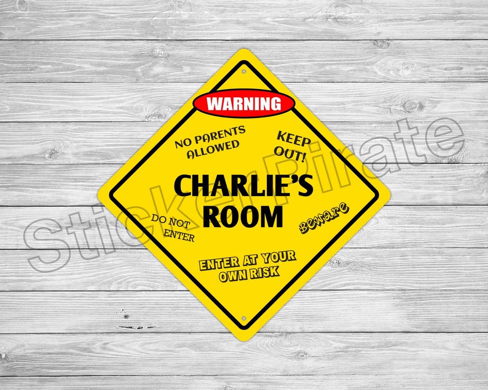 *Aluminum* Charlie's Room Kids Room Door 12"x12" Metal Novelty Sign | eBay