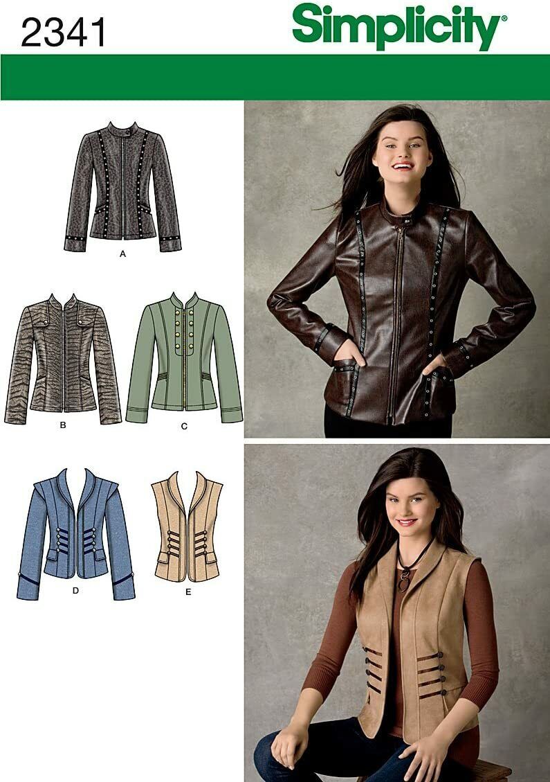 Simplicity 2341 Pattern Misses Fitted Jacket Coat Vest Simplicity 2341 Pattern Misses Fitted Jacket Coat Vest