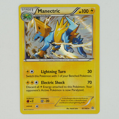 Manectric 61/160 Holo Rare XY Primal Clash Pokemon Card | eBay