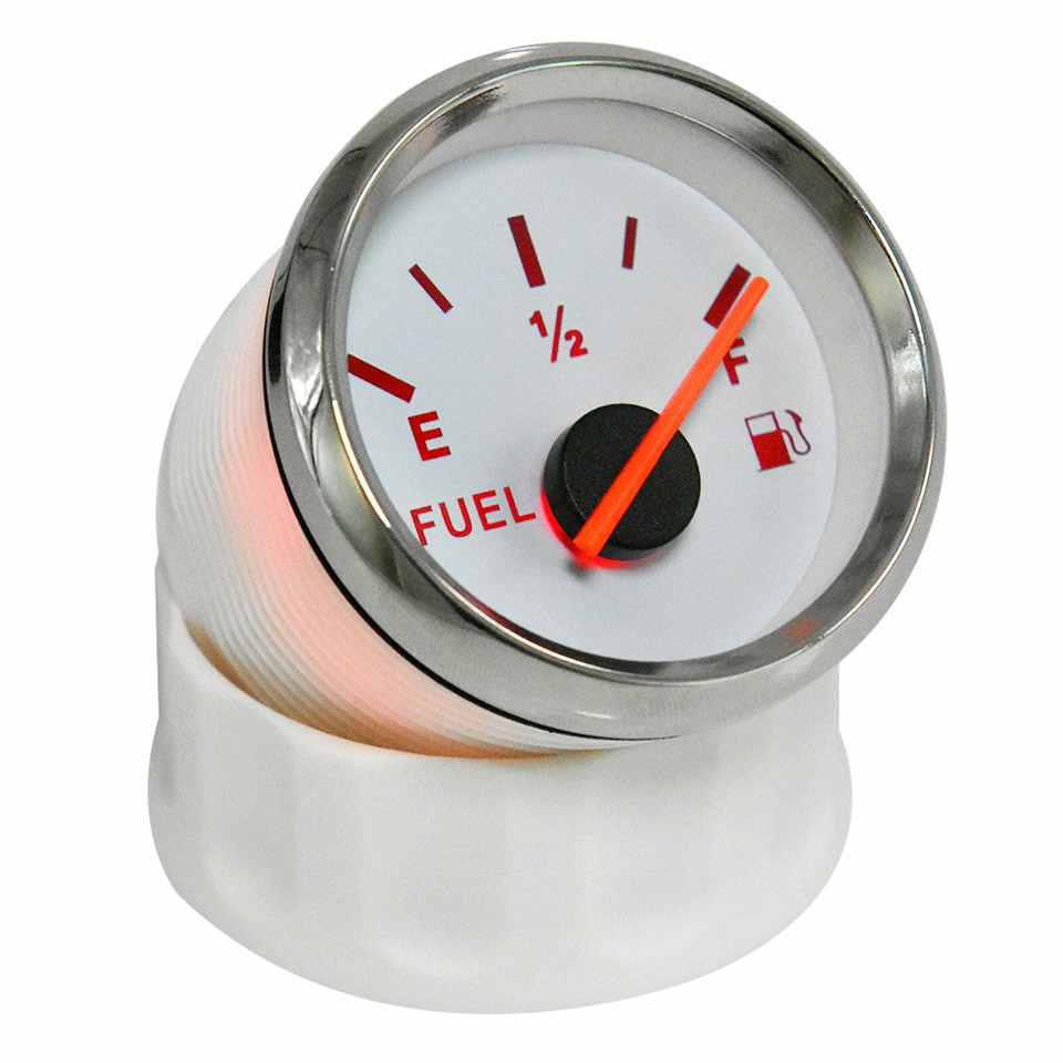 2" 52MM Bezel Gas Fuel Level Gauge Analogue LED Car Marine Boat ...
