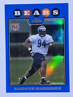 2008 Topps Chrome Blue Refractor Marcus Harrison #TC232 Rookie RC | eBay