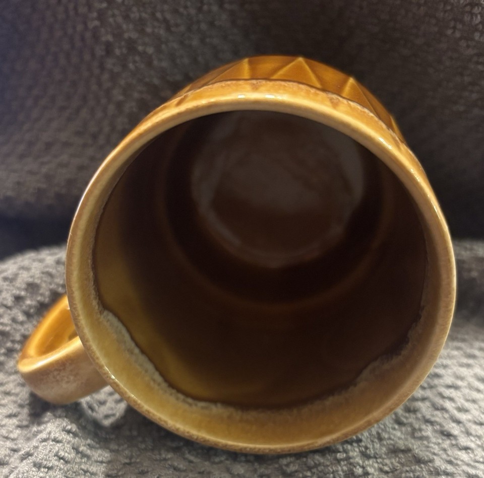 Vintage Japan Brown drip glaze stackable coffee mug | eBay