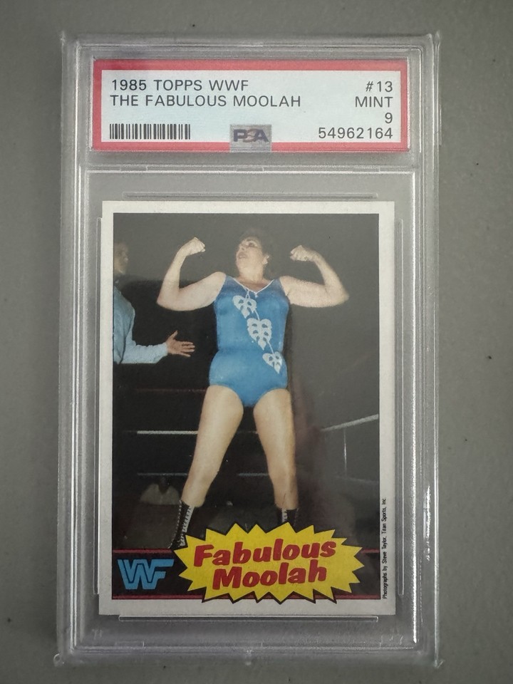 THE FABULOUS MOOLAH 1985 Topps WWF #13 Wrestling WWE PSA 9 MINT | eBay