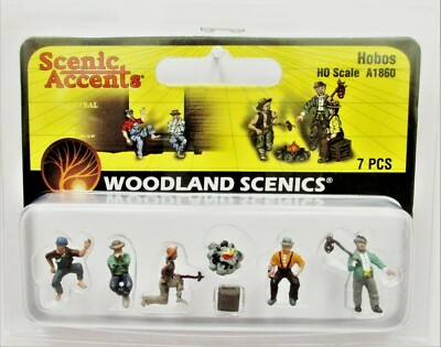 HO Scale Woodland Scenics A1860 Hobos Hillbilly Figures (7) pcs | eBay