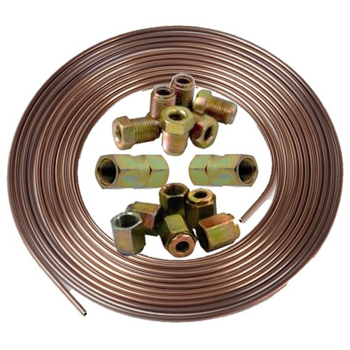 Copper Nickel Kunifer Brake Pipe 25ft Roll 3/16" Metric Male Female ...