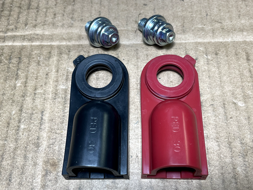 Pair OEM GM Chevy Side Post Battery Terminal Protectors Covers Pos ...