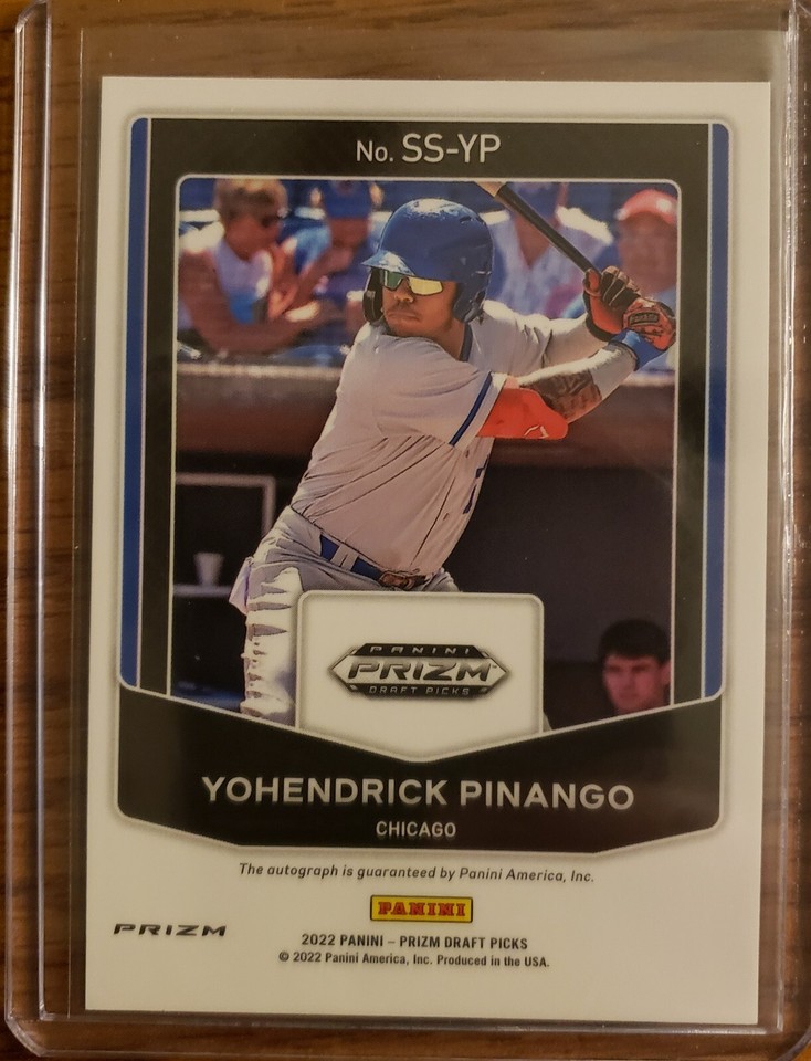 Yohendrick Pinango 2022 Prizm Draft Picks Signing Sessions Autograph ...