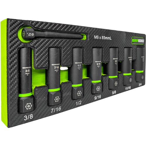 Grip Edge Tools GTXBS7DS 7pc 3/8"dr SAE RPT Deep Socket Extractor Set w ...