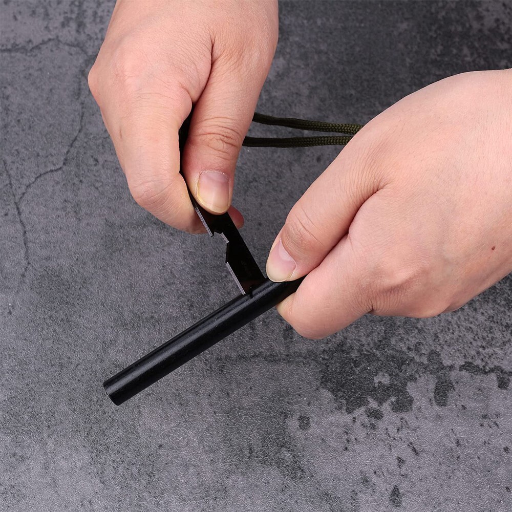 Ferrocerium Ferro Rod Survival Flint Fire Starter Kit Striker ...