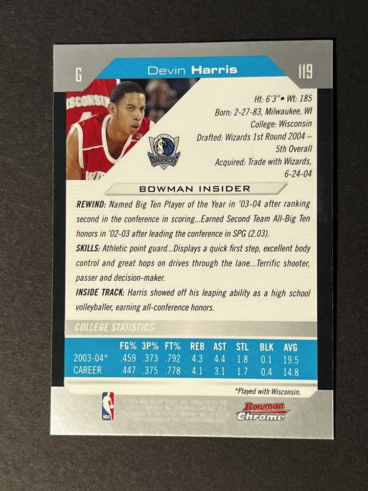 2003/04 Bowman Chrome Basketball Devin Harris #119 | eBay