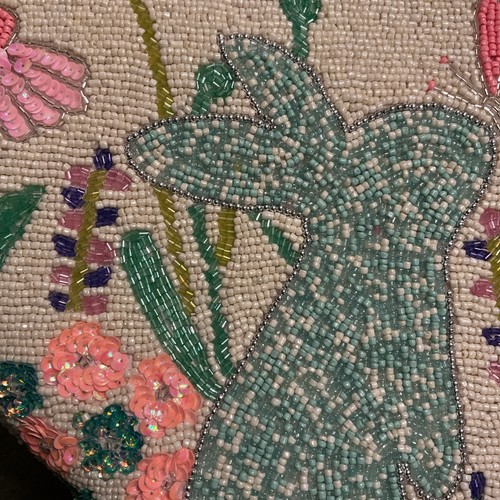 Rachel Zoe Easter Bunny Beaded Tablerunner Flower Butterfly Centerpiece ...