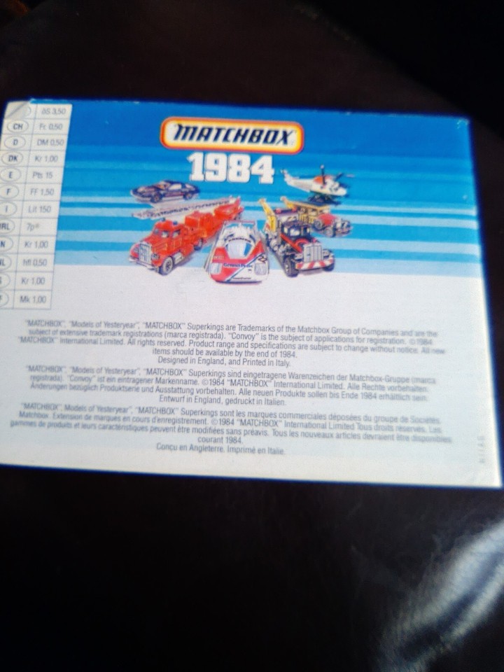 Vintage Matchbox 1984 Collectors Catalogue | eBay