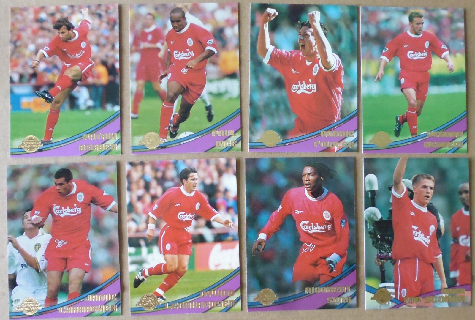 LIVERPOOL FOOTBALL CARDS MERLIN'S PREMIER GOLD 2000 x 8 TRADING CARDS ...