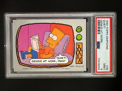 1990 Topps Simpsons #39 - Quiet! Genius At Work... - PSA 9 | eBay