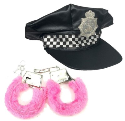 Sexy Police Set Police Costume Instant Kit Hat Fluffy Handcuffs ...