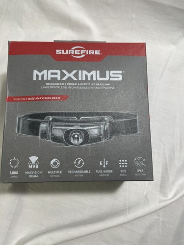 SureFire Maximus Rechargeable LED Headlamp 1000 Lumens HS3-A-BK 0-128 Meters | eBay