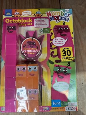 Number Blocks magazine #35 2024 Counting Puzzles Stickers + Octoblock ...