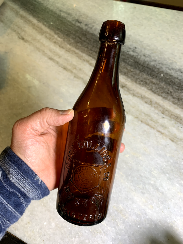 Antique Blobtop Blob Top Beer Bottle Embossed BOSTON MASSACHUSETTS ...