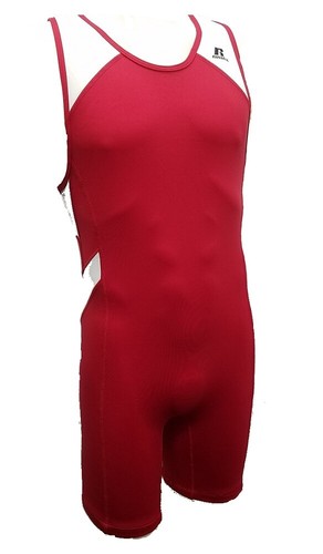 Russell Athletic Men Wrestling Sprinter Singlet Suit Large Red/White | eBay