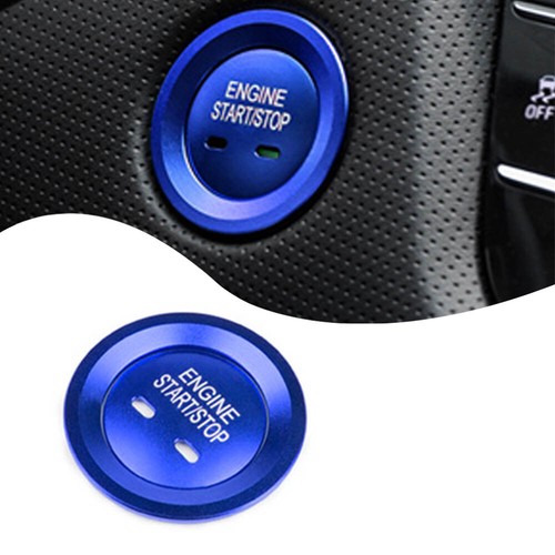 Blue Car Engine Start/Stop Push Button Trim Cover Ring For Cadillac ...