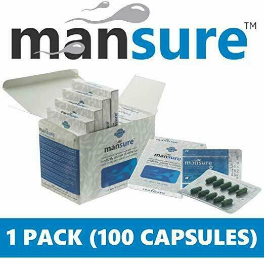 ManSure Men's Reproductive Health Ayurvedic Supplement - 1 Box (100 ...
