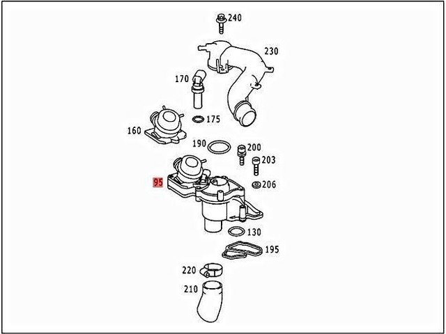 MERCEDES Engine Coolant Thermostat 1372000215 Cl600 S600 for sale ...