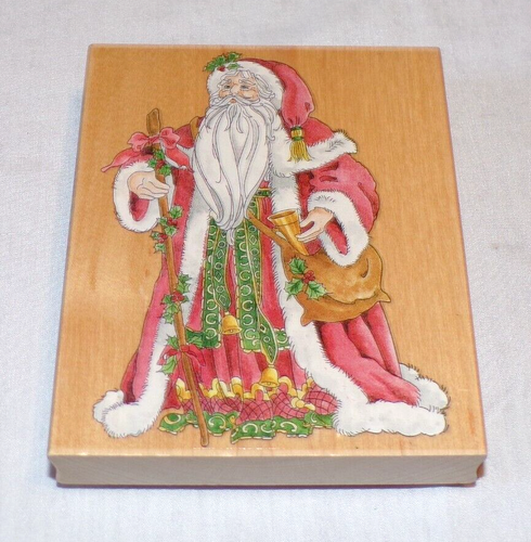 Lg Stamp Happen Father Christmas #80067 Old World Santa Claus Rubber ...