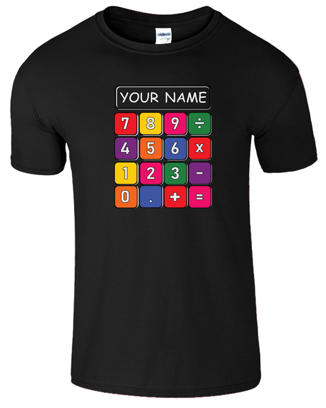 Personalised Calculator Number Day T Shirt Maths Day School Boys Girl ...