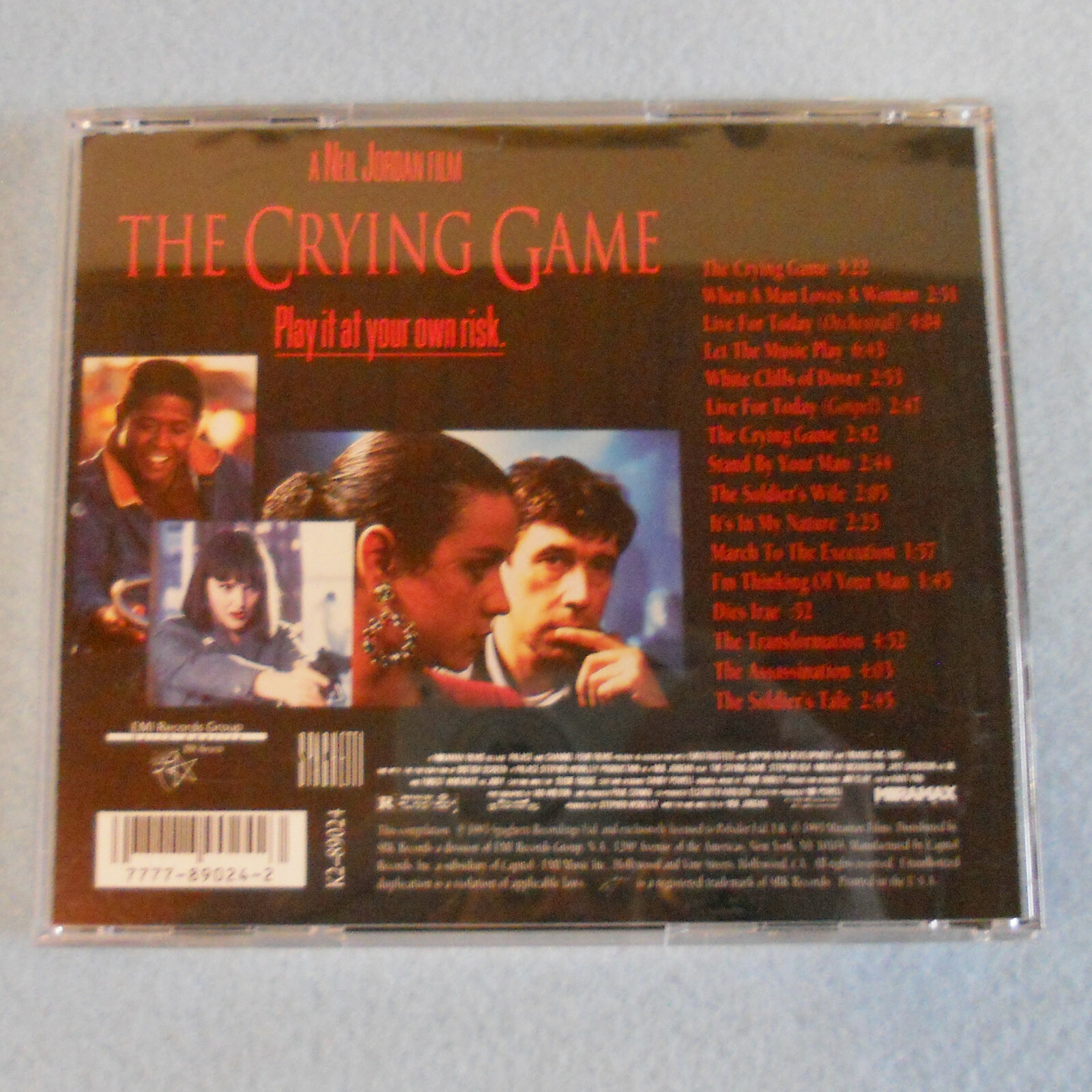 The Crying Game CD Original Motion Picture Soundtrack Play It At Your ...