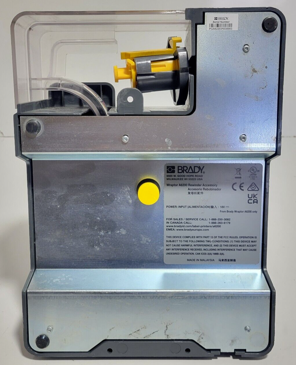 Brady Wraptor A6200 Wrap Printer Applicator Rewinder ONLY for sale ...