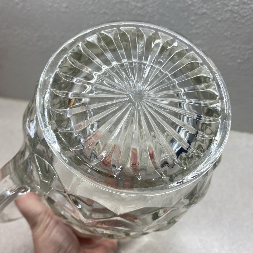 Vintage Fostoria Cubist Clear Glass Footed Water Pitcher 50 oz | eBay